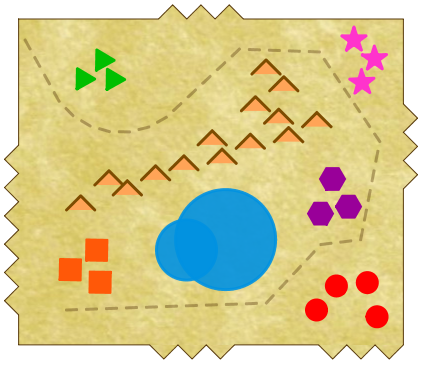 This is a fantasy map. Create your own – with mountains, lakes, rivers ...